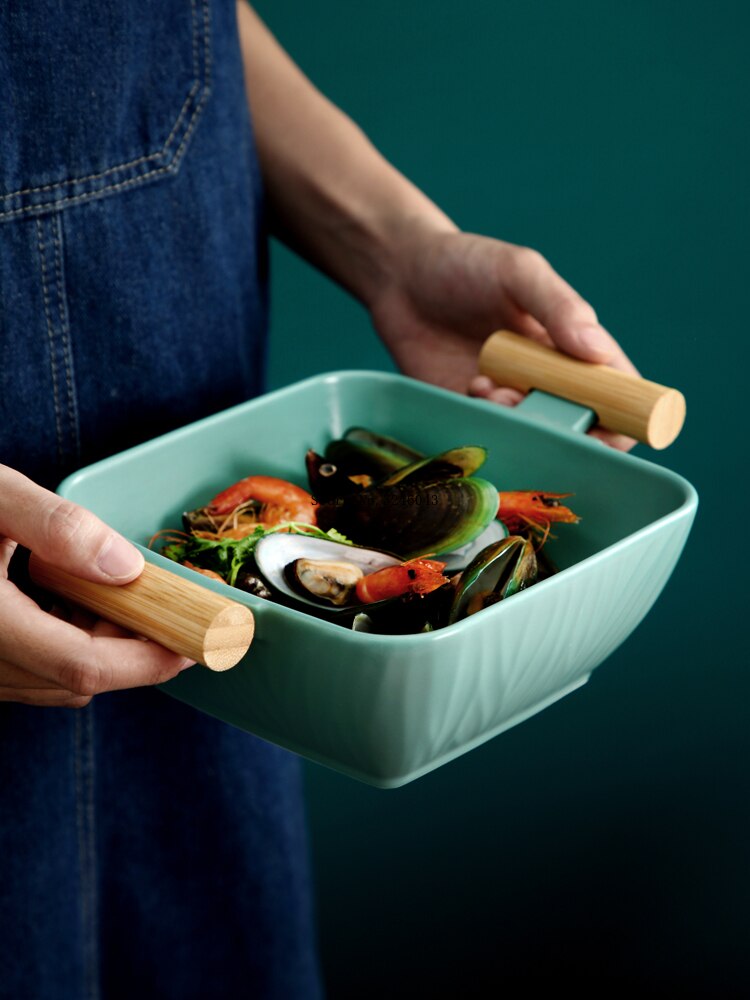 Nordisk keramisk fad køkkensalat frugttallerken me... – Grandado