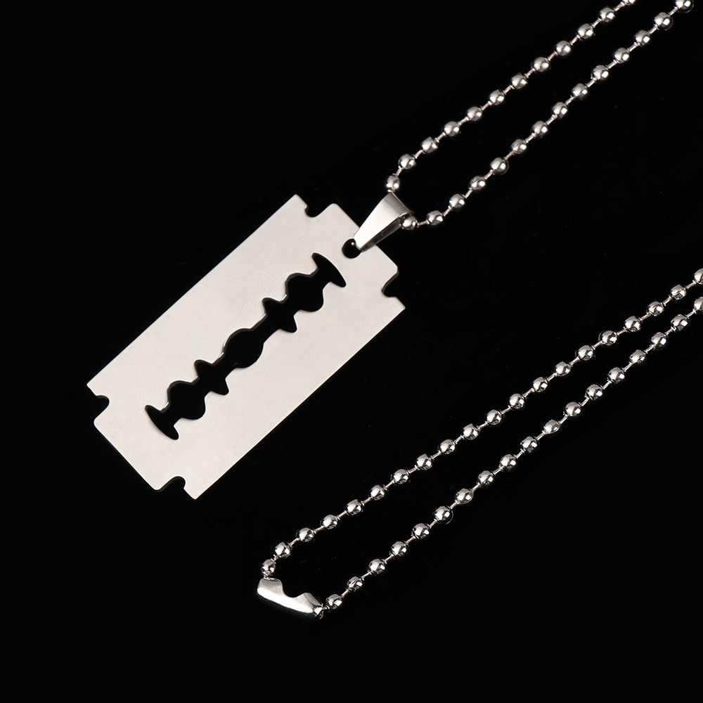 Simple Unisex Stainless Steel Razor Blade Shaped N... – Grandado