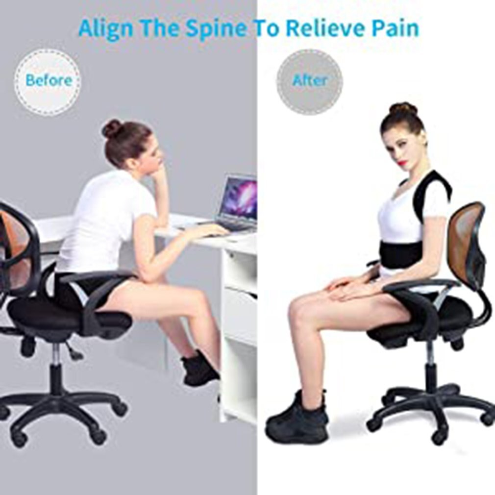 Adjustable Posture Corrector Back Support Shoulder... – Grandado