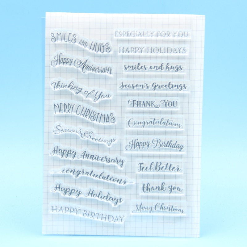 Sentiments Transparent Klare Stempel für DIY scrap... – Vicedeal
