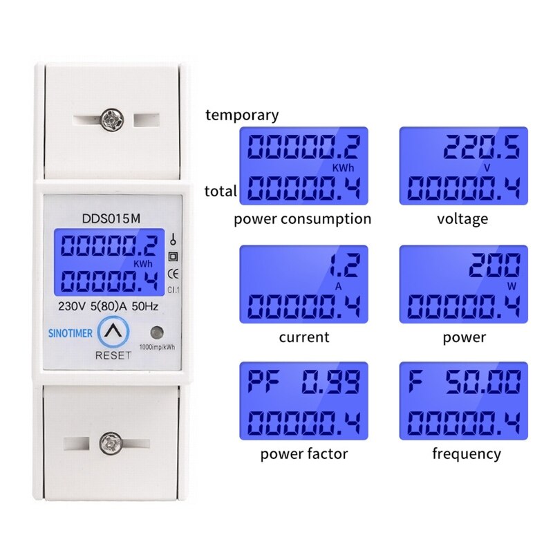 DDS015M 230V Power Watt Meter W Reset Voltage Ampe... – Vicedeal