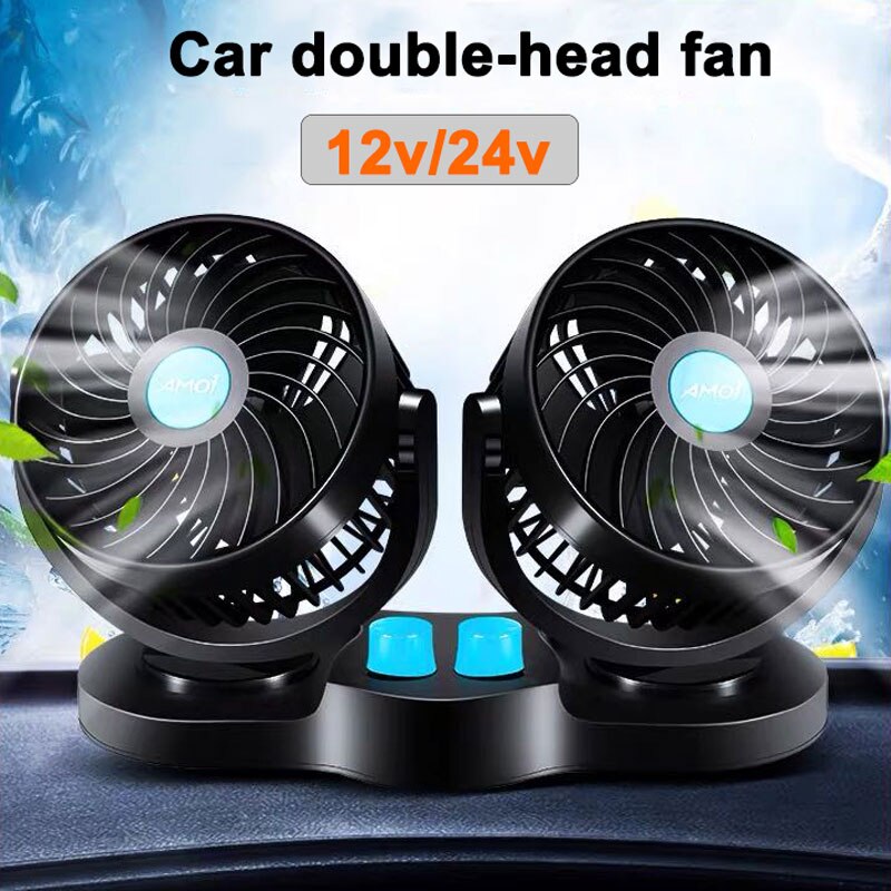 Car Dual Fan Car Interior Accessories 360 Degrees-... – Grandado