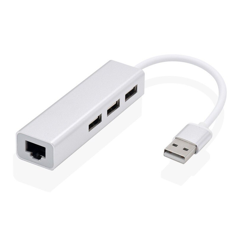 3 Ports USB2.0 HUB Type C To Ethernet LAN RJ45 Net... – Grandado