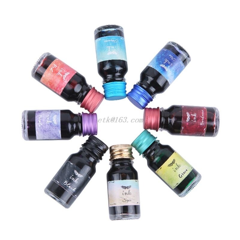 10Pcs 10ml Colorful Fountain Pen Ink Refilling Ink... – Grandado