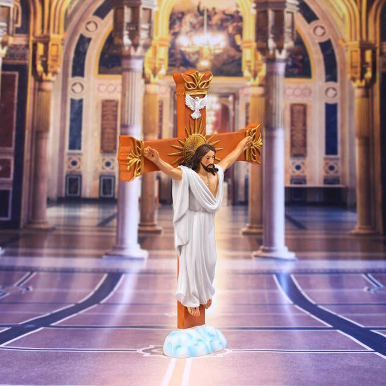 Jesus Cross Crucifix Figurines Religious Statues C... – Vicedeal