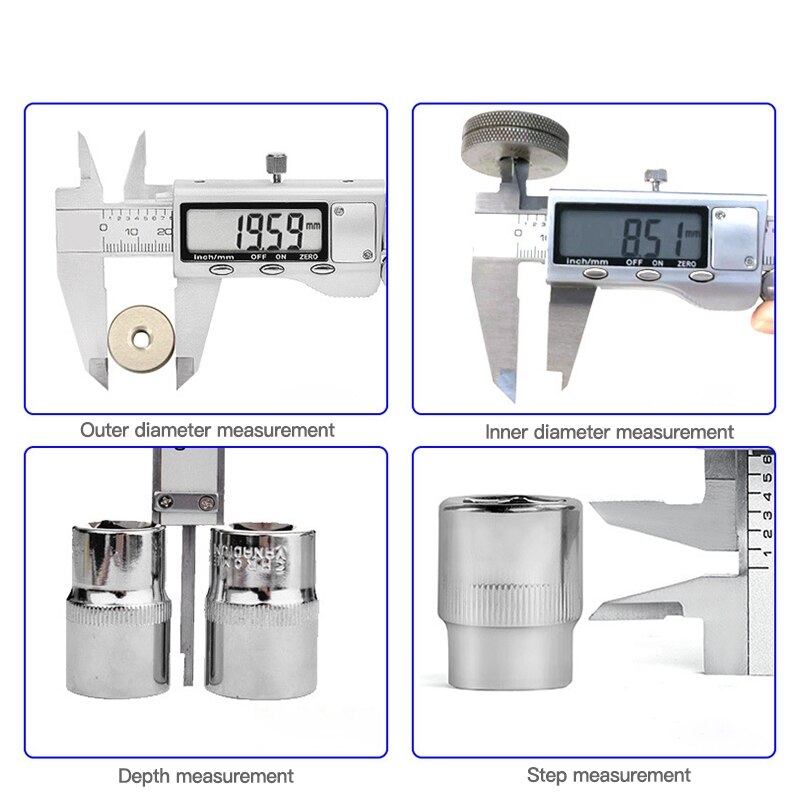 Measuring Tool Stainless Steel Digital Caliper 6 "... – Grandado