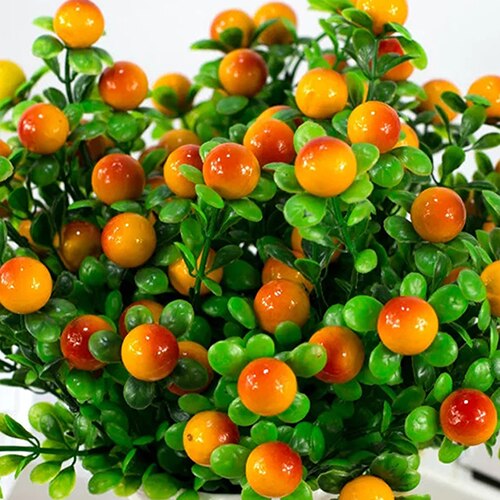 1pc 6 grenar 18 huvuden konstgjorda frukter hem tr... – Grandado