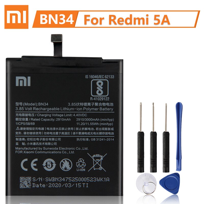 XaioMi Original Battery BN34 BM46 BN41 BN43 for Xi... – Vicedeal
