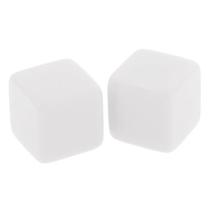 25pcs 16mm Blank Dice White Acrylic Cube D6 Board ... – Grandado