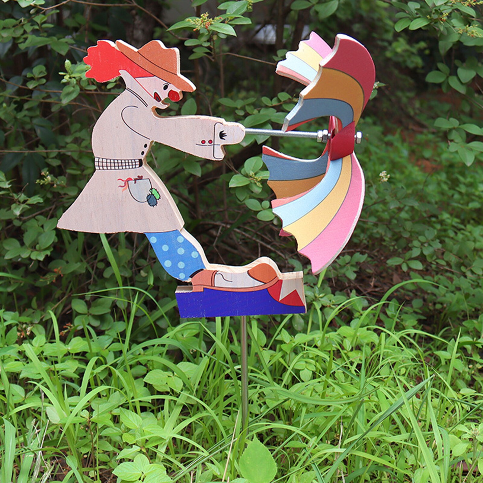 Unieke Houten Clown Windmolen Outdoor Tuin Ornamen... – Grandado