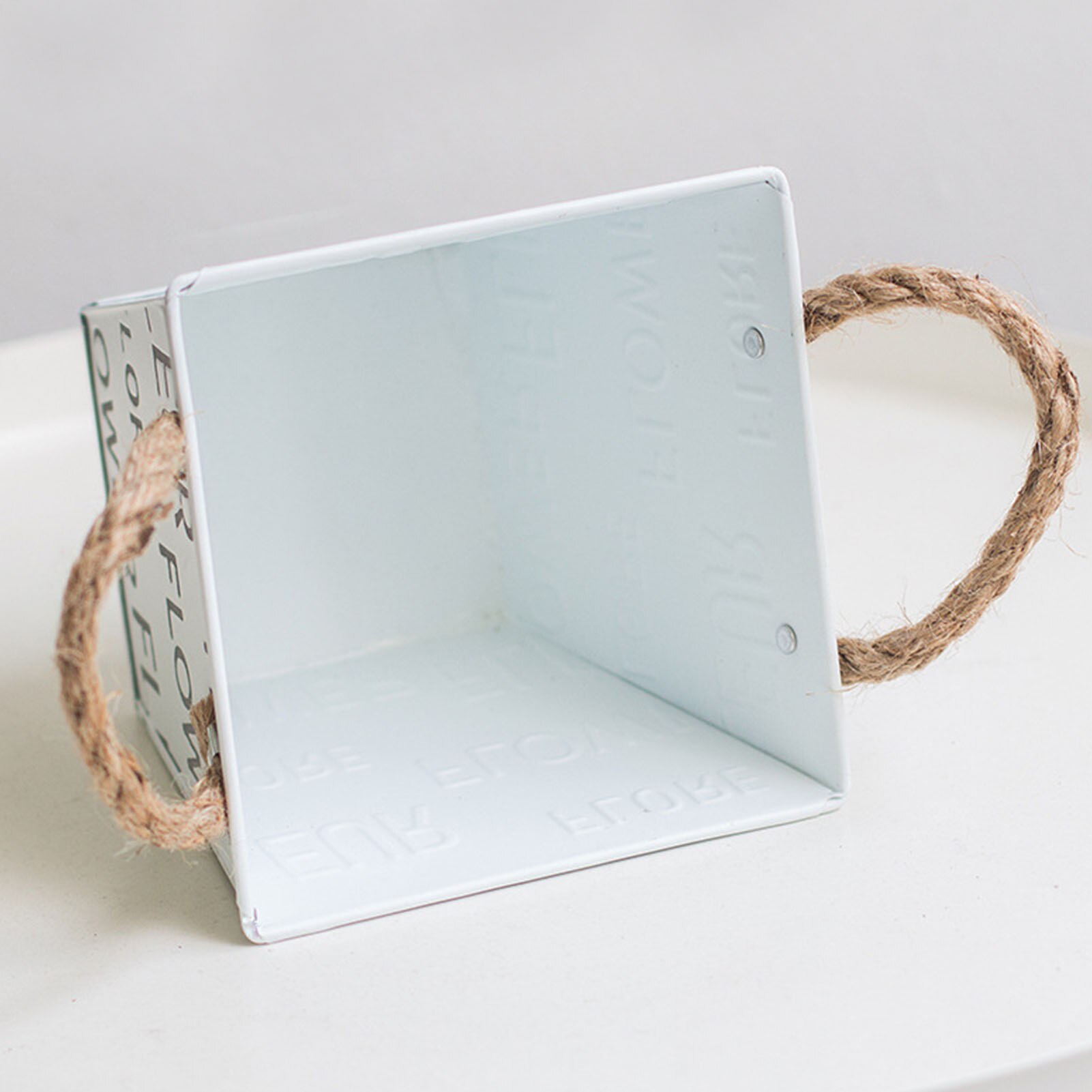 Wrought Iron Flower Pot Old Retro Living Room Tin ... – Grandado