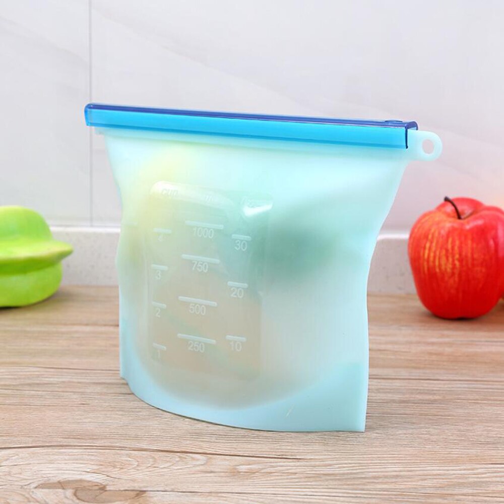 1pc Kitchen Fresh Zip lock Bag Reusable Silicone F... – Grandado