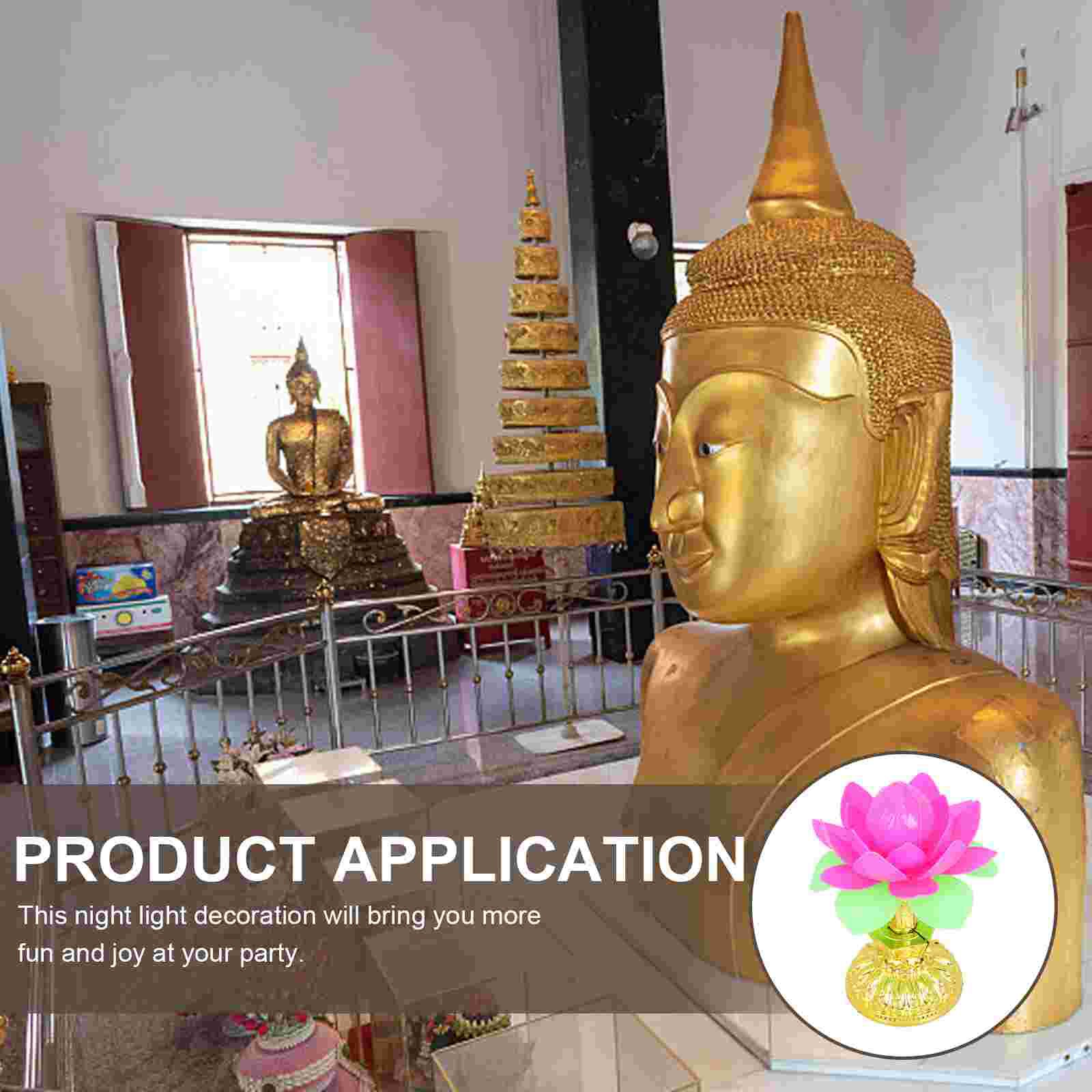 Realistic LED Lotus Light Lamp Tabletop Lotus Elec... – Grandado