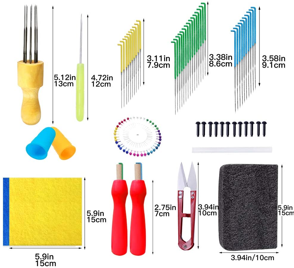 LMDZ 95Pcs Filzen Nadeln, Nadel Filzen Tools Kit m... – Grandado