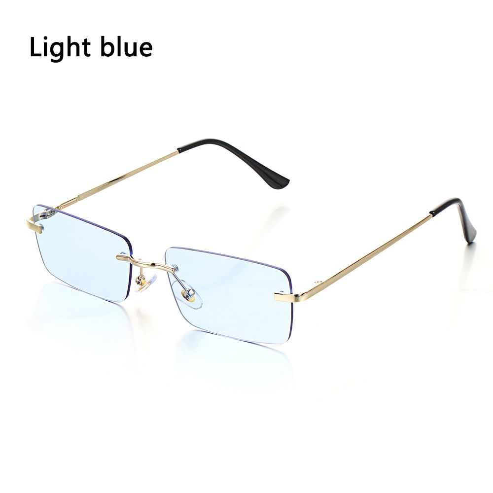 Rimless Rectangle Sunglasses Women Luxury Sun Glas... – Grandado