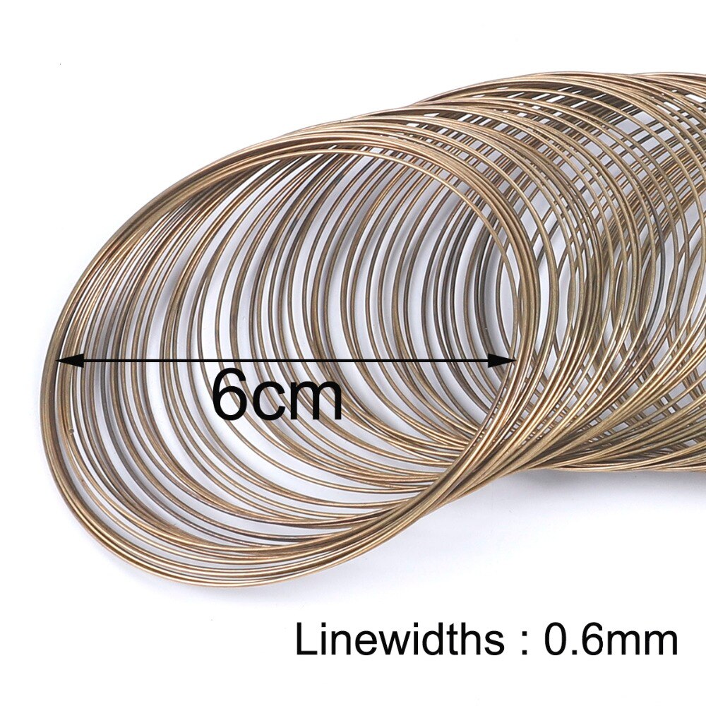 100 Loops 0.6mm Geheugen Kralen Staaldraad Voor DI... – Vicedeal