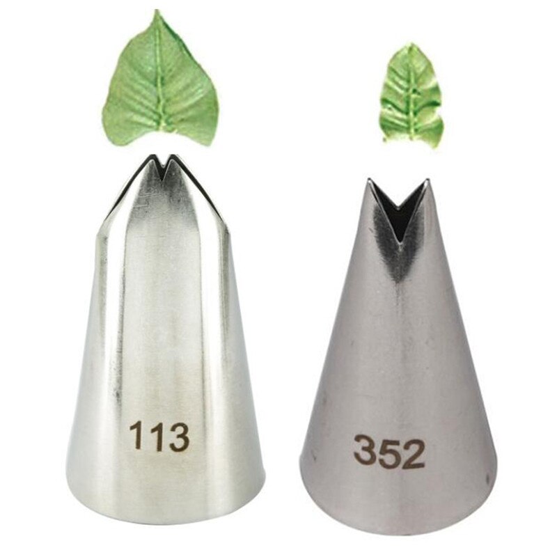 2PCS Leaves Stainless Steel Pastry Nozzles Set Ros... – Grandado