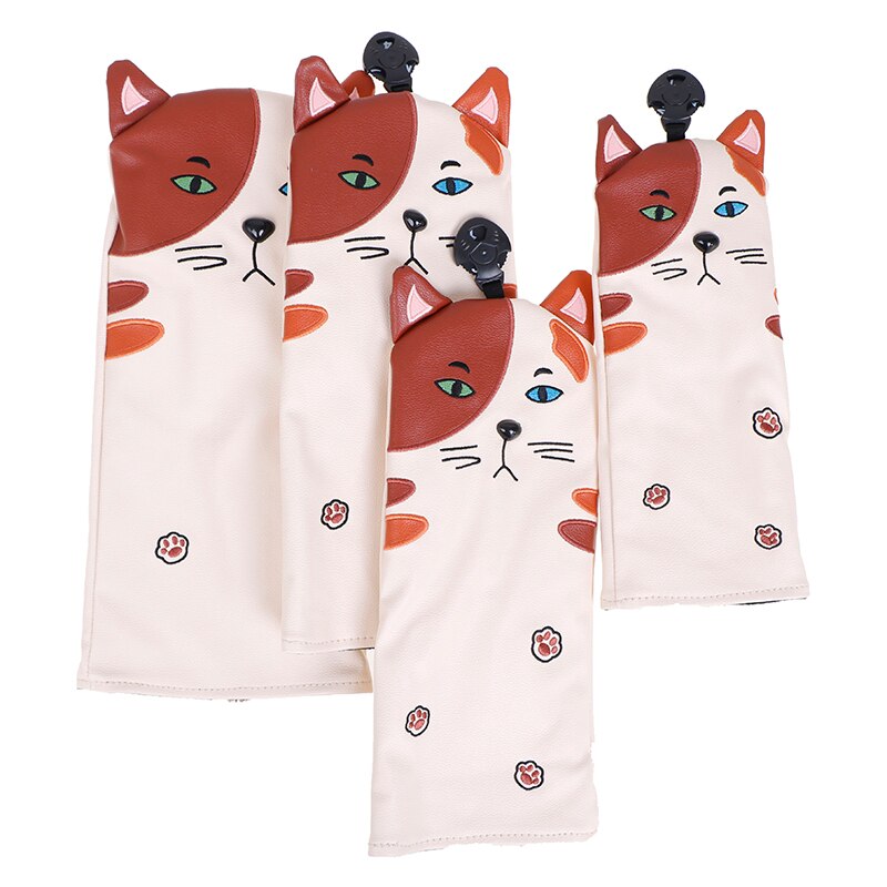 Cute Cartoon Cat Head Golf Headcovers Tee Sets Vin... – Grandado