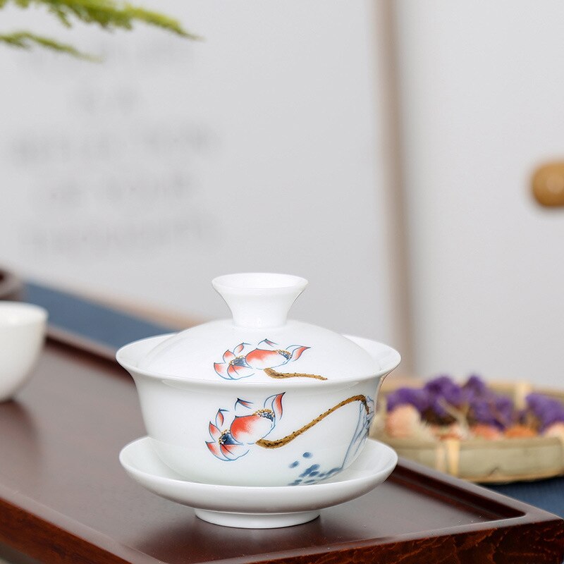 Exquisite Gaiwan tea set,Chinese traditional flowe... – Grandado