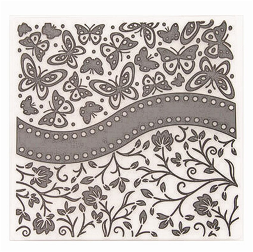 15x15cm butterfly Embossing folders Plastic bump S... – Grandado