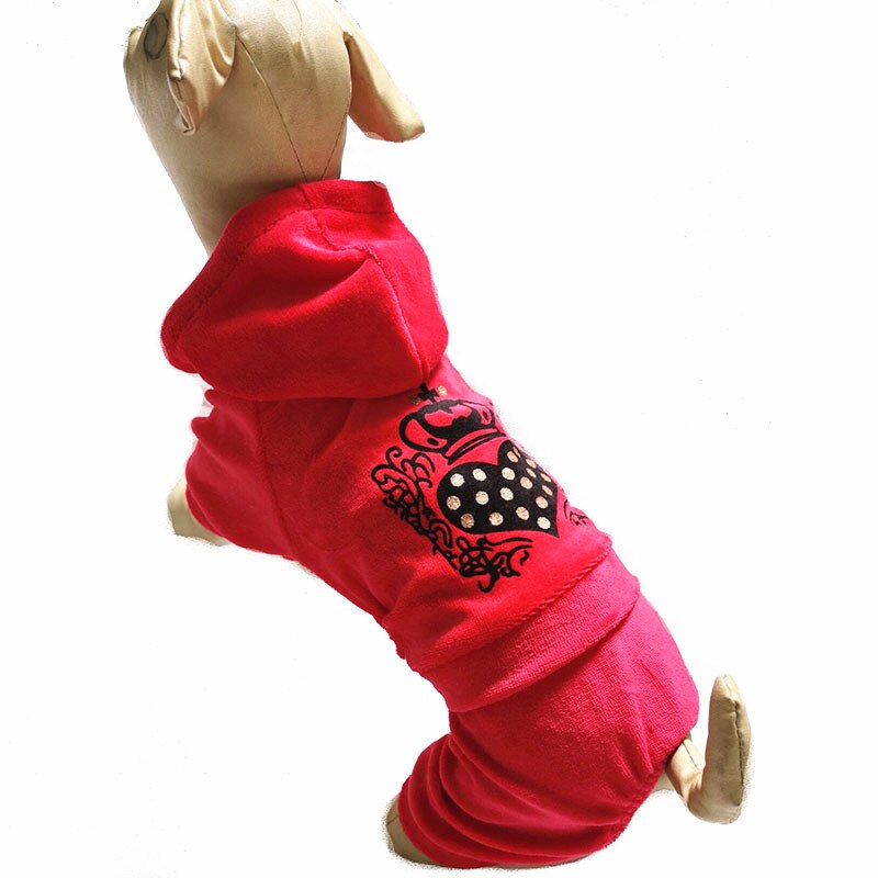 Zachte Fluwelen Hond Jumpsuit Winter Kleding Klein... – Grandado
