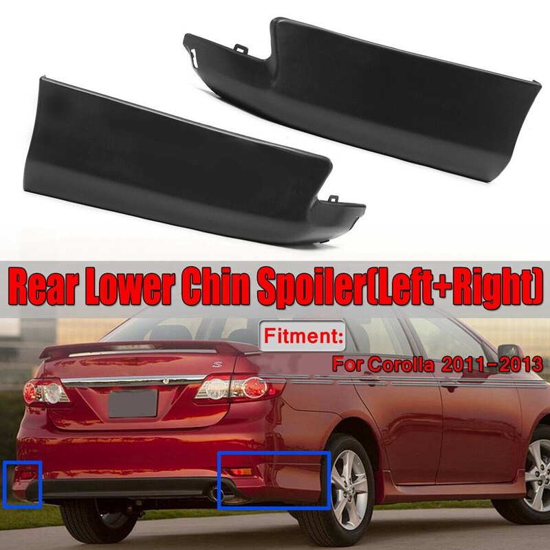 2Pcs Car Rear Aprons Spat Bumper Lip Spoiler Body ... – Grandado