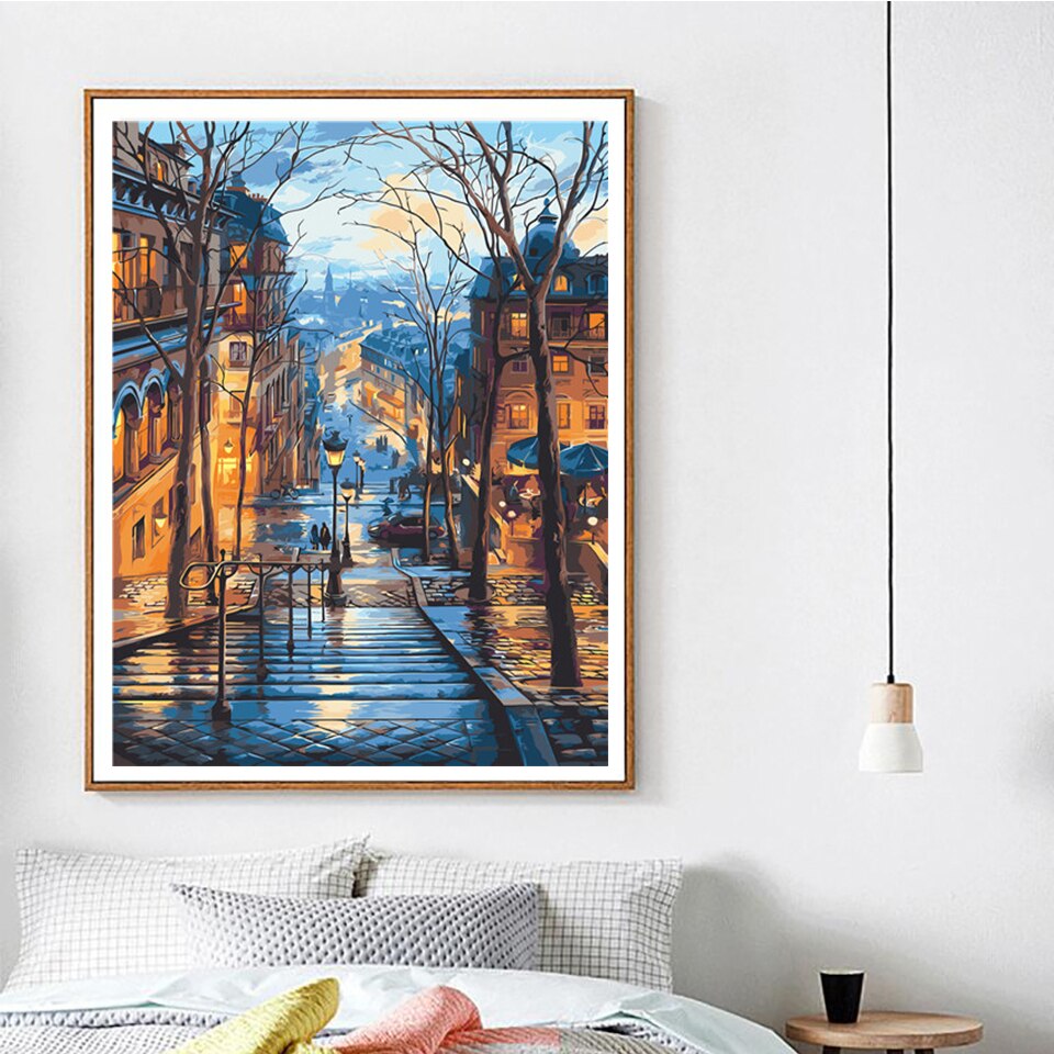 AZQSD Oil Painting By Numbers Landscape DIY Acryli... – Grandado