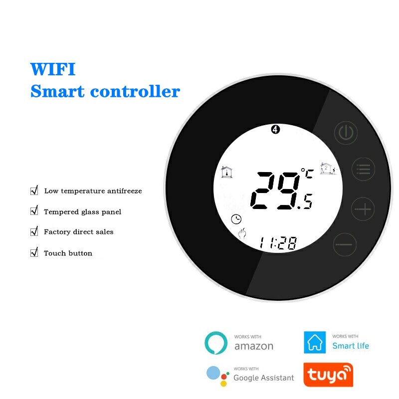 Intelligent digital display wifi thermostat round ... – Vicedeal