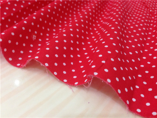 160CM*50CM red fabric white Polka Dot cotton patch... – Grandado