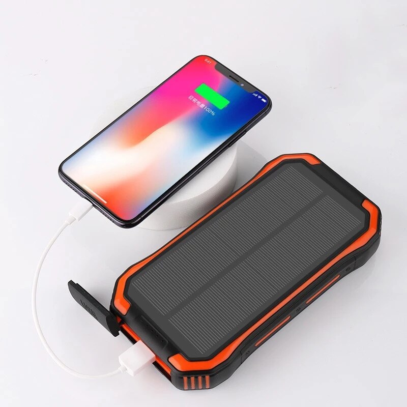 30000mAh Solar Power Bank Fast Qi Wireless Charger... – Grandado