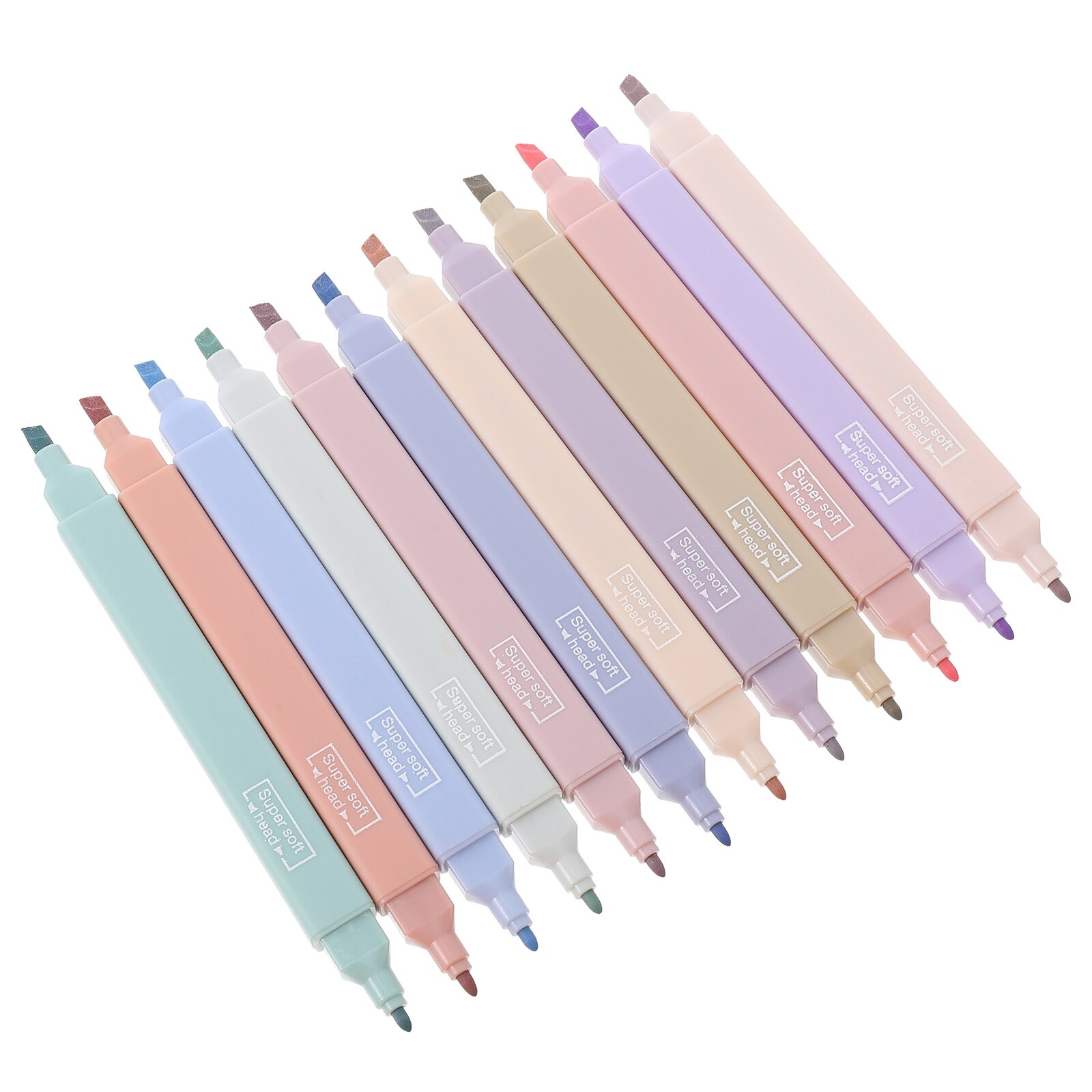 12pcs Colorful Mark Pens Office Highlighters Doubl... – Vicedeal
