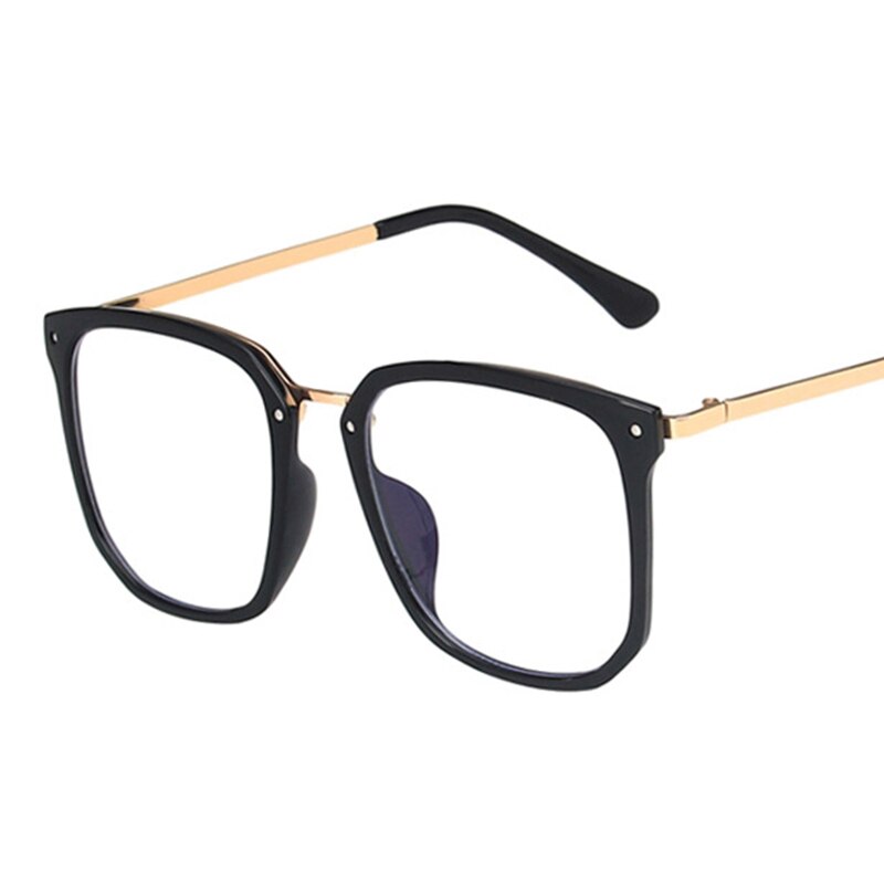 Oversized Square White Glasses Frame Vintage Clear... – Grandado