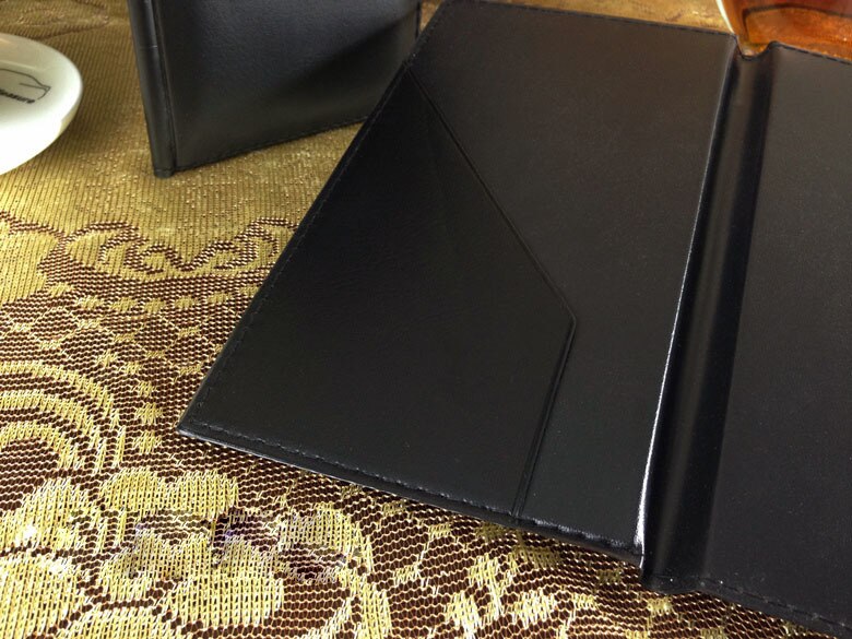 Black PU leather check folder restaurant hotel cof... – Vicedeal