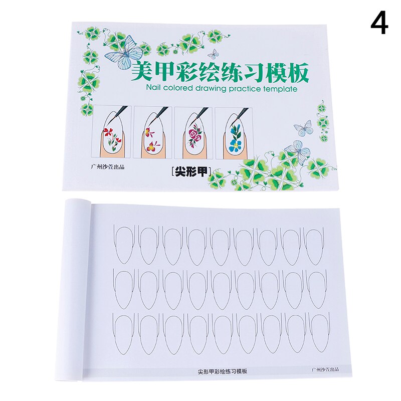 24 Pages Nail Art Practice Book Colored Drawing Pa... – Grandado