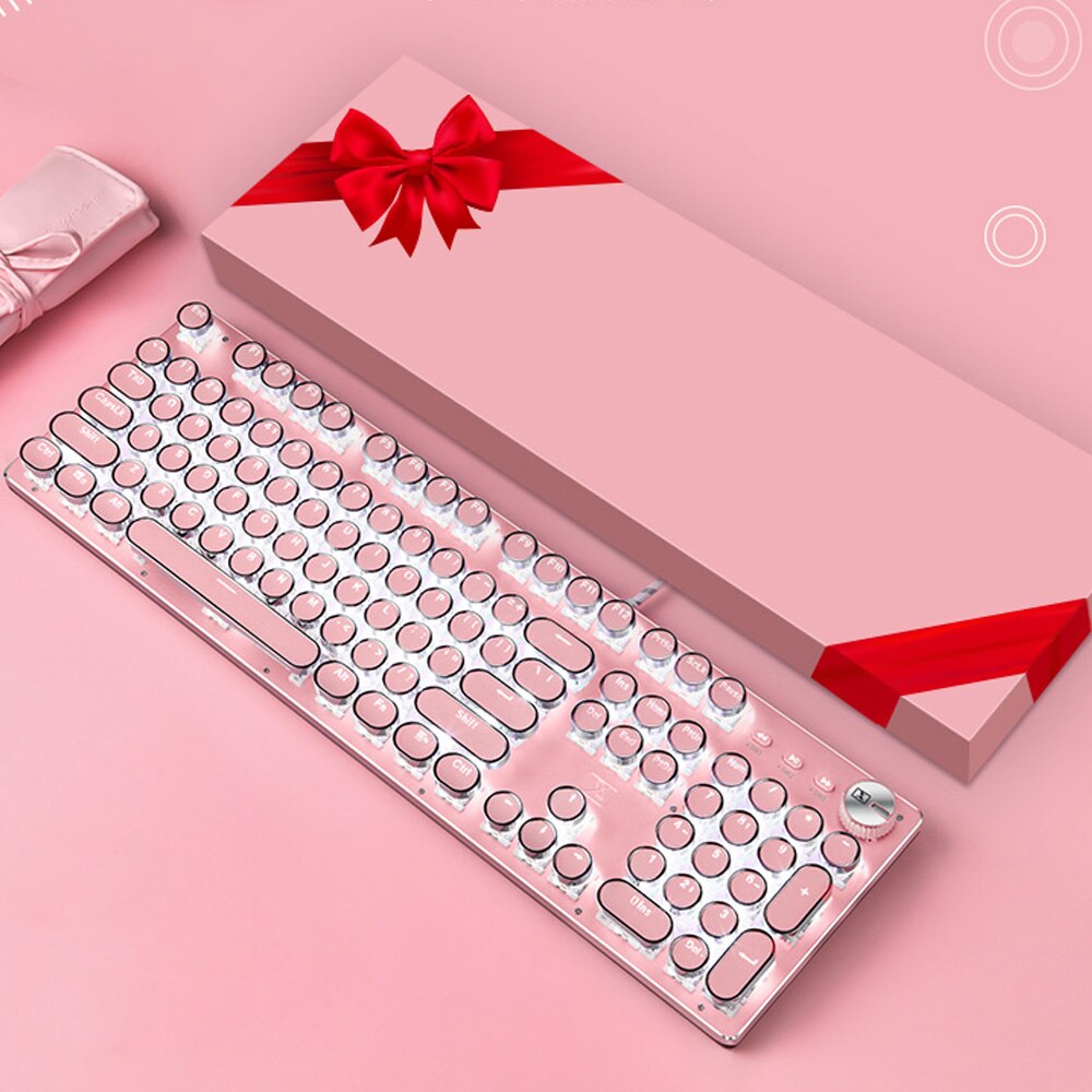 Vococal Vintage USB Wired 104 Round Key Mechanical... – Grandado