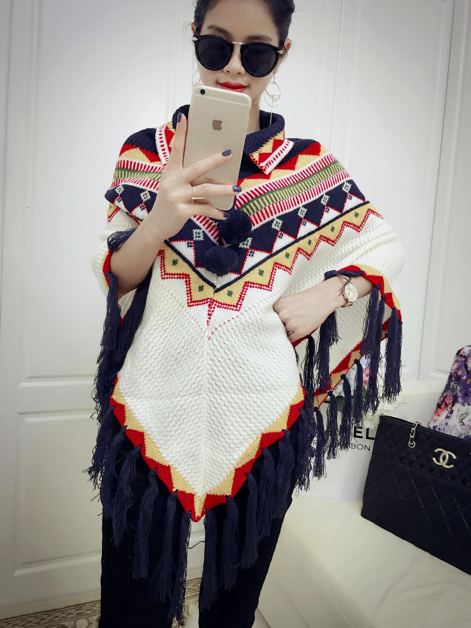 Naisten neule neule neuleet naisten vaatteet geome... – Grandado