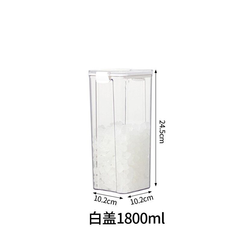 460-1800 ml Transparent Food Canister Keep Fresh C... – Grandado