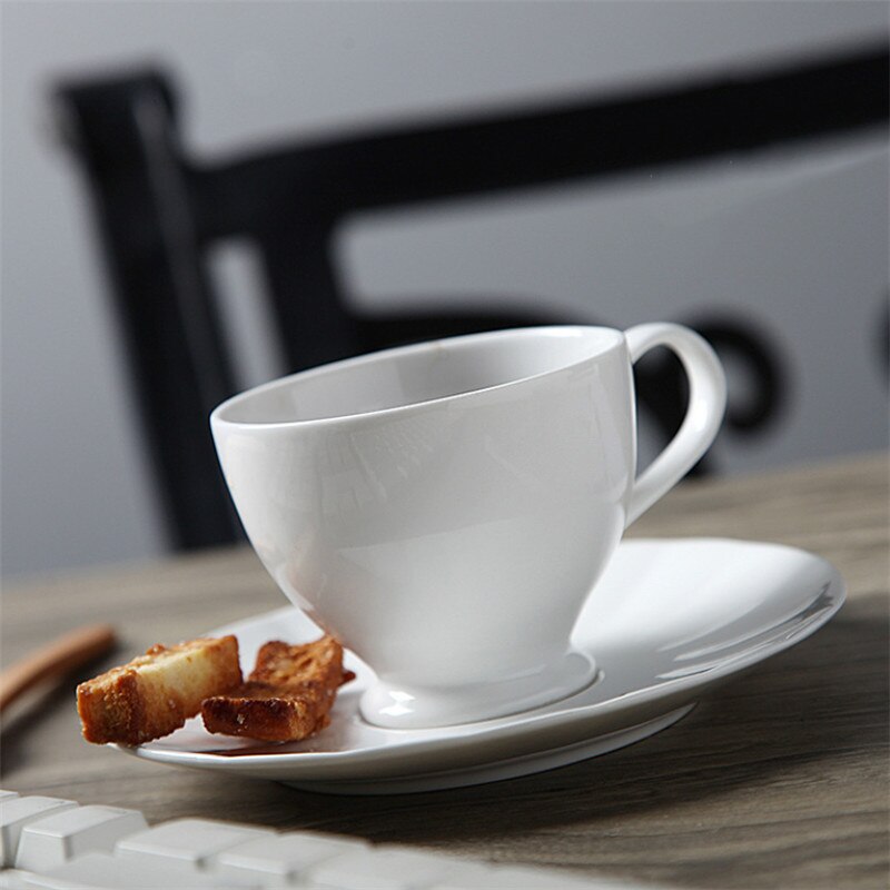European Ceramic Minimalist Coffee Cup with Saucer... – Grandado