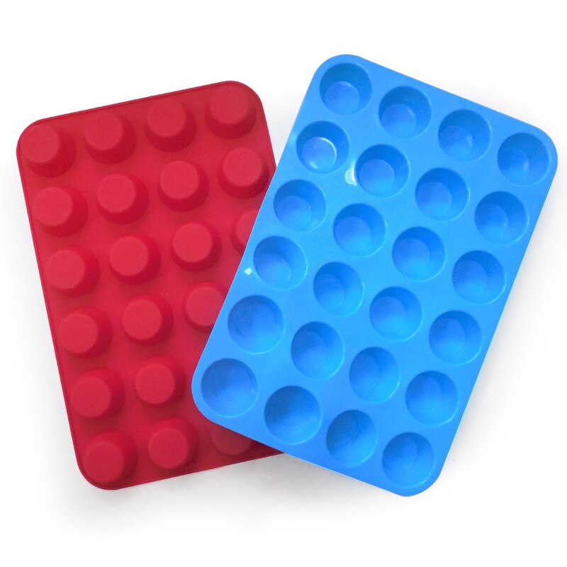 24 hulrum mini muffin silikone form fondant kage v... – Vicedeal