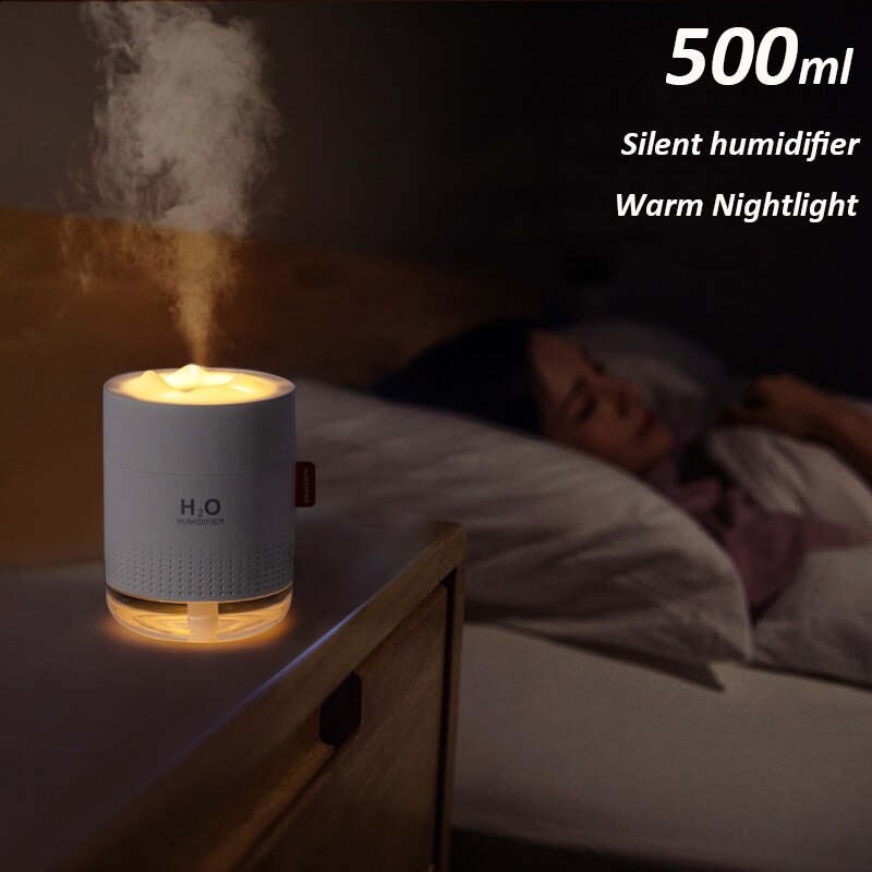 Draagbare Ultrasone Luchtbevochtiger 500 Ml Sneeuw... – Grandado