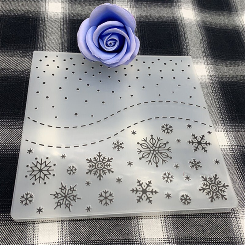 Christmas snowflake DIY Plastic Embossing Folders ... – Grandado