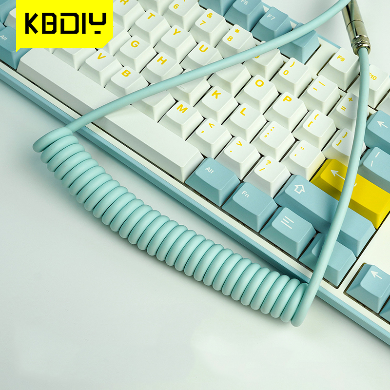 KBDiy Coiled Cable Type C Wire Mechanical Keyboard... – Grandado