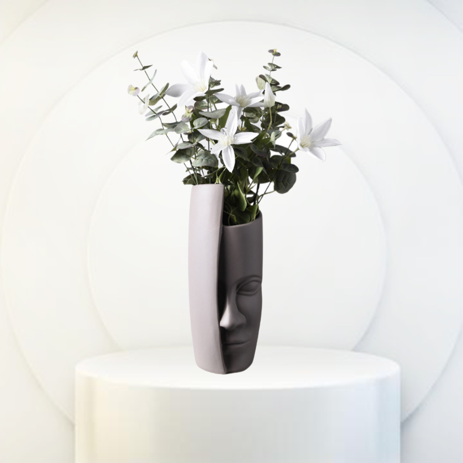 Half Face Vase Cute Chic Head Shaped Vase Plant Po... – Vicedeal