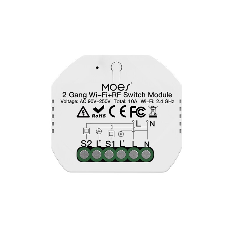 2 Way DiY WiFi Smart Light Switch Relay Module Sma... – Grandado