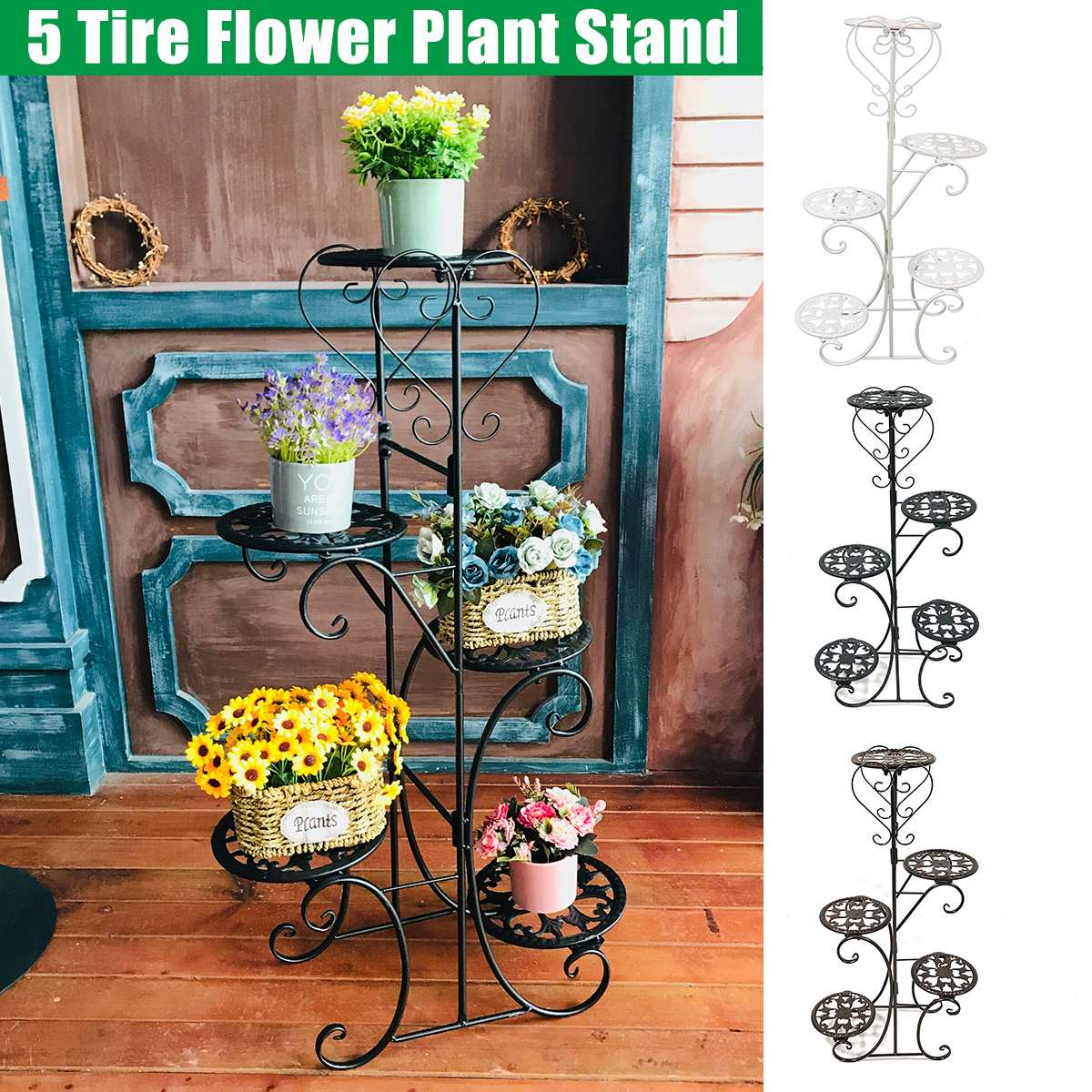 5 Tiers Flower Rack Plant Stand Multi Flower Stand... – Vicedeal
