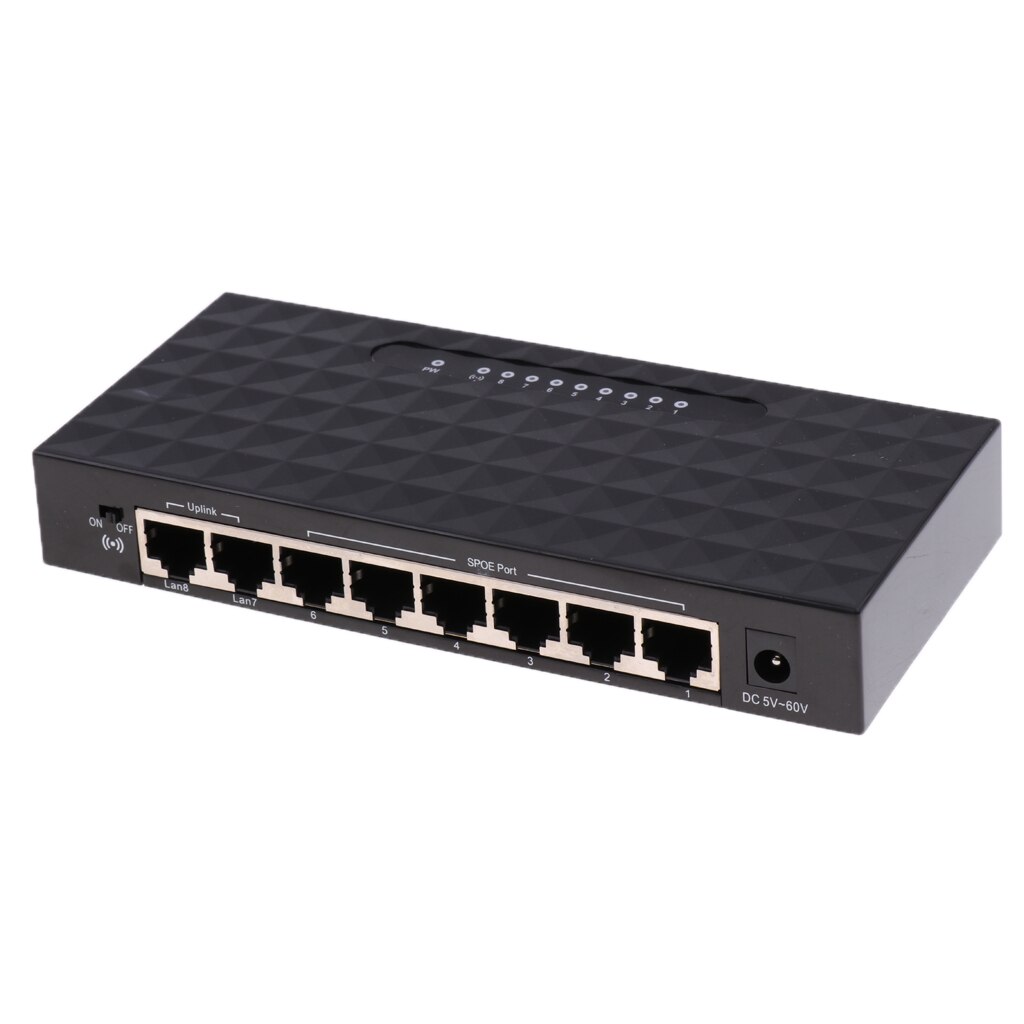 6Port SPoE Fast Switch with 2 Ethernet Uplink IEEE... – Grandado