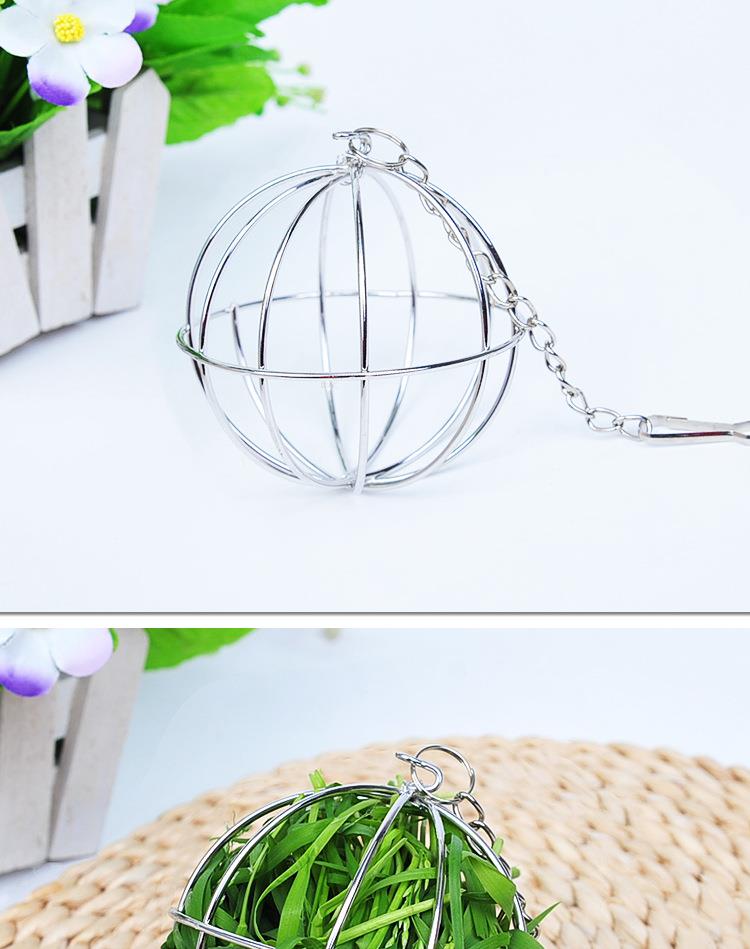 Mini Rvs Pet Hooi Kribbe Voedsel Bal Konijn Hamste... – Vicedeal