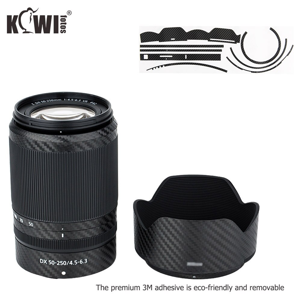 Anti-Slide Carbon Fiber Lens & Lens Hood Skin Film... – Grandado