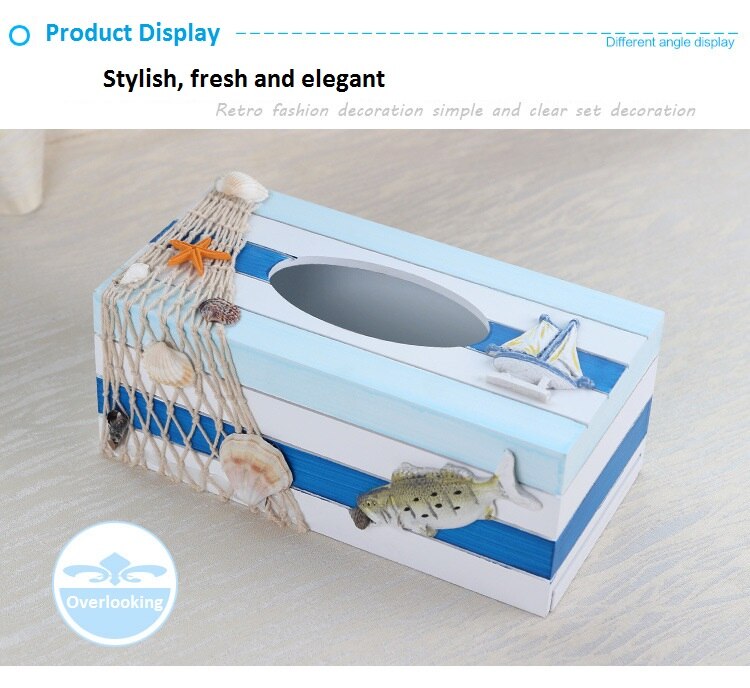 Sales Wooden Tissue Boxes Mediterranean Sea Househ... – Grandado