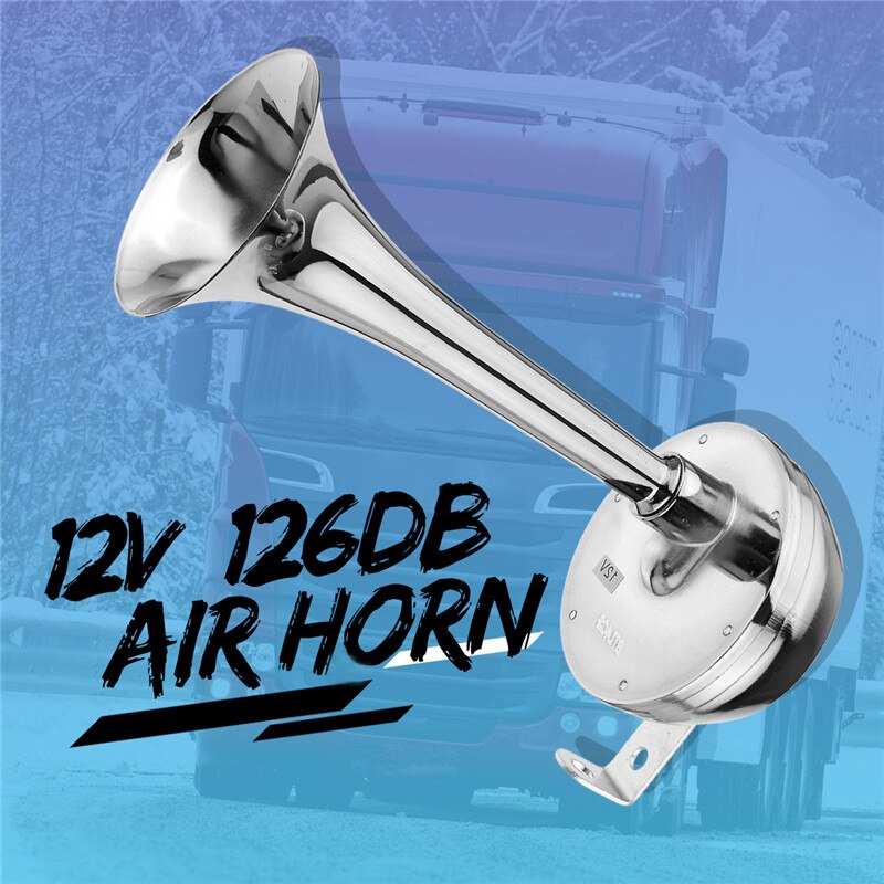 12V 126DB Auto Universal Super Loud Air Horn Chrom... – Grandado